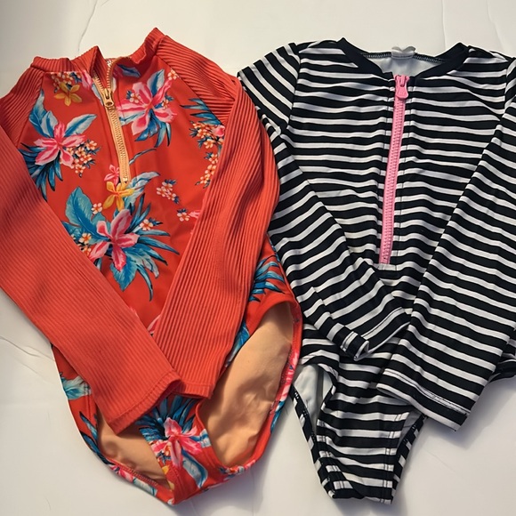 GAP | Swim | Two Long Sleeve One Piece Swimsuits Girls 45 | Poshmark